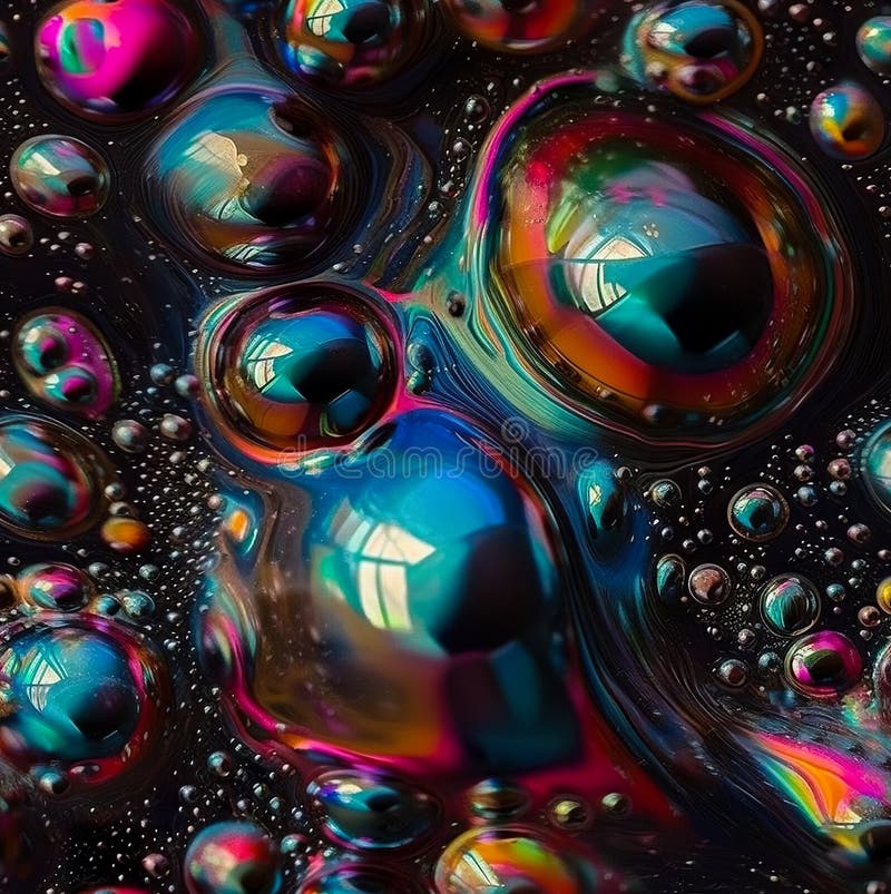 Abstract Iridescent Texture. Minimal Liquid Aesthetic Concept Stock ...