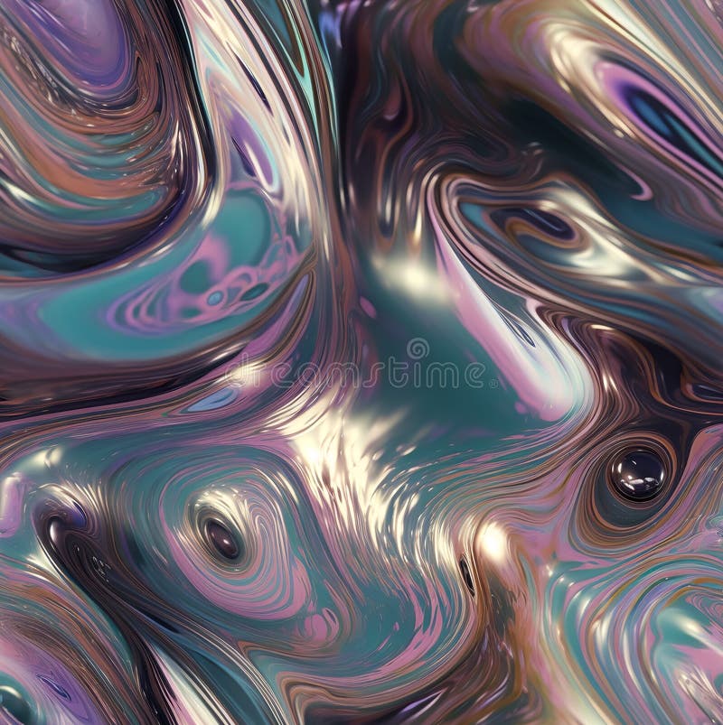 Abstract Iridescent Texture. Minimal Liquid Aesthetic Concept Stock ...