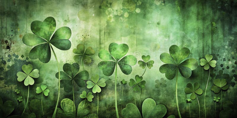 Abstract Irish Clover Pattern Background a Visually Stunning and ...