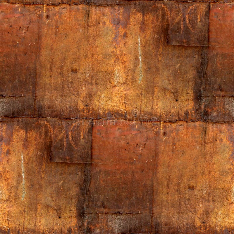 Abstract Iron Square Sheet Rust Seamless Pattern Stock Image - Image of ...