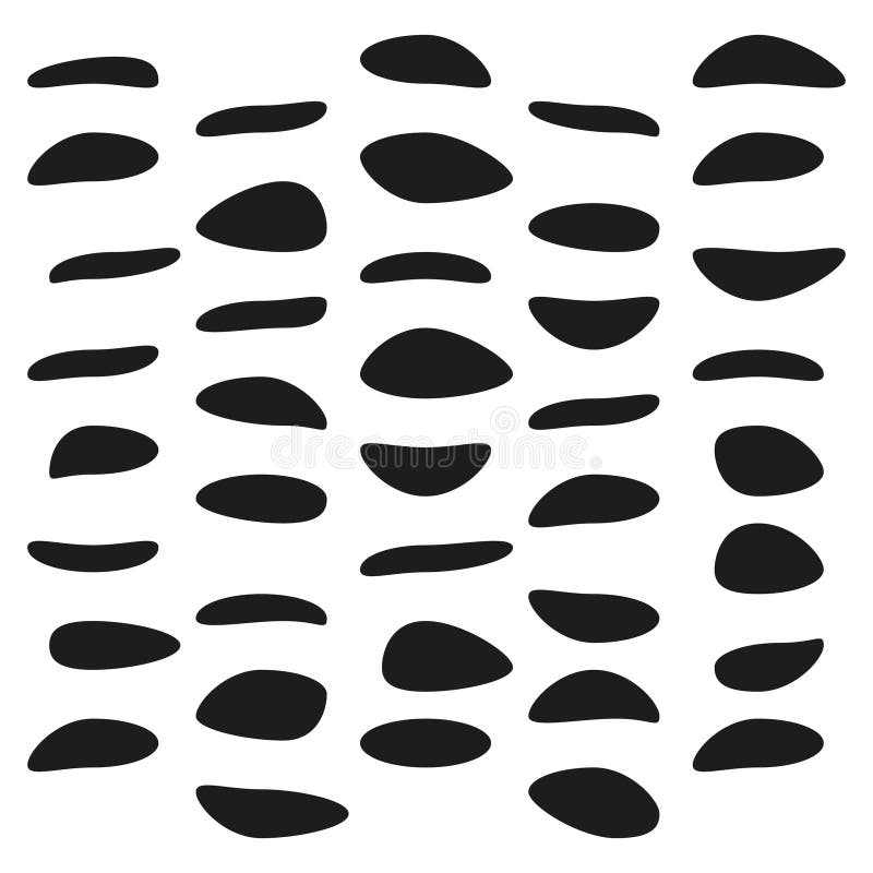 Abstract Irregular Dot Pattern. Organic Shapes Vector. Black and White ...