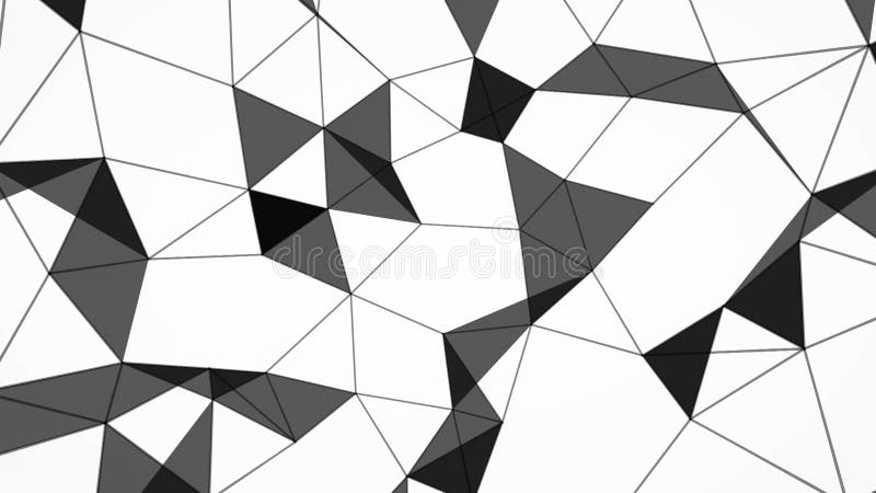 Abstract Irregular Evolving Low Poly Triangles and Lines on White, 4k ...
