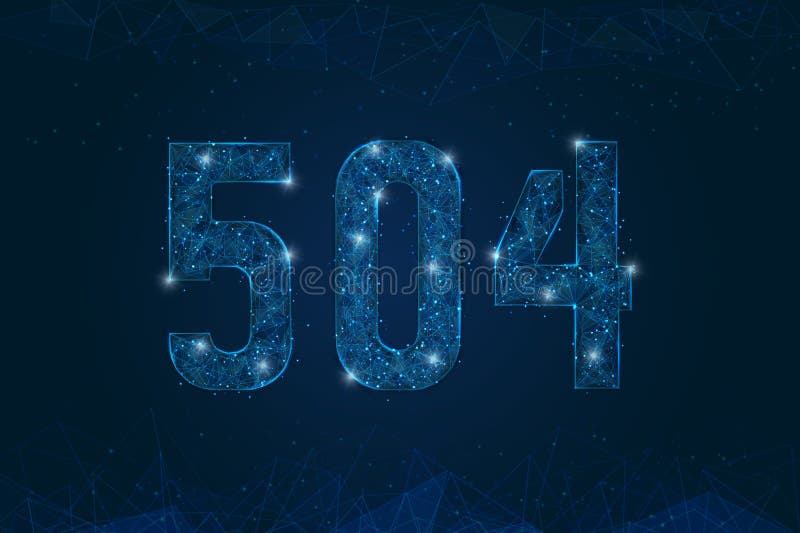 Abstract Isolated Blue Image of HTTP Error 504 Gateway Timeout ...