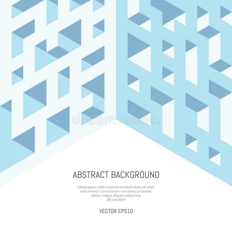 Abstract Isometric Background Of Geometric Shapes. Three-dimensional ...