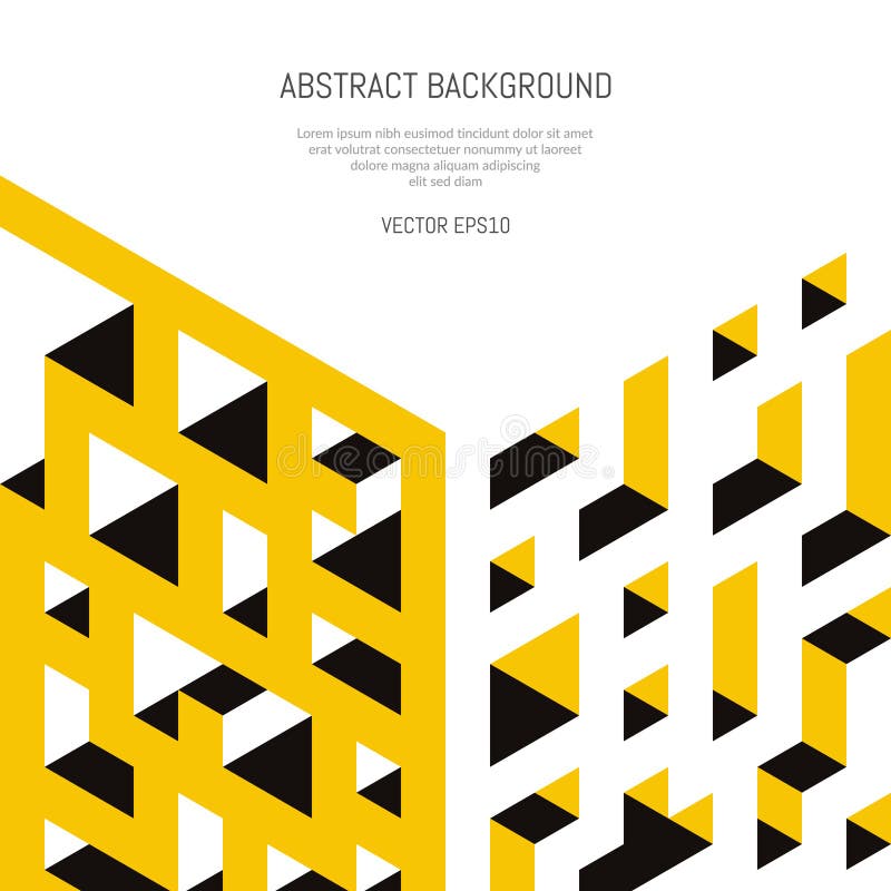 Abstract Isometric Background of Geometric Shapes. Three-dimensional ...