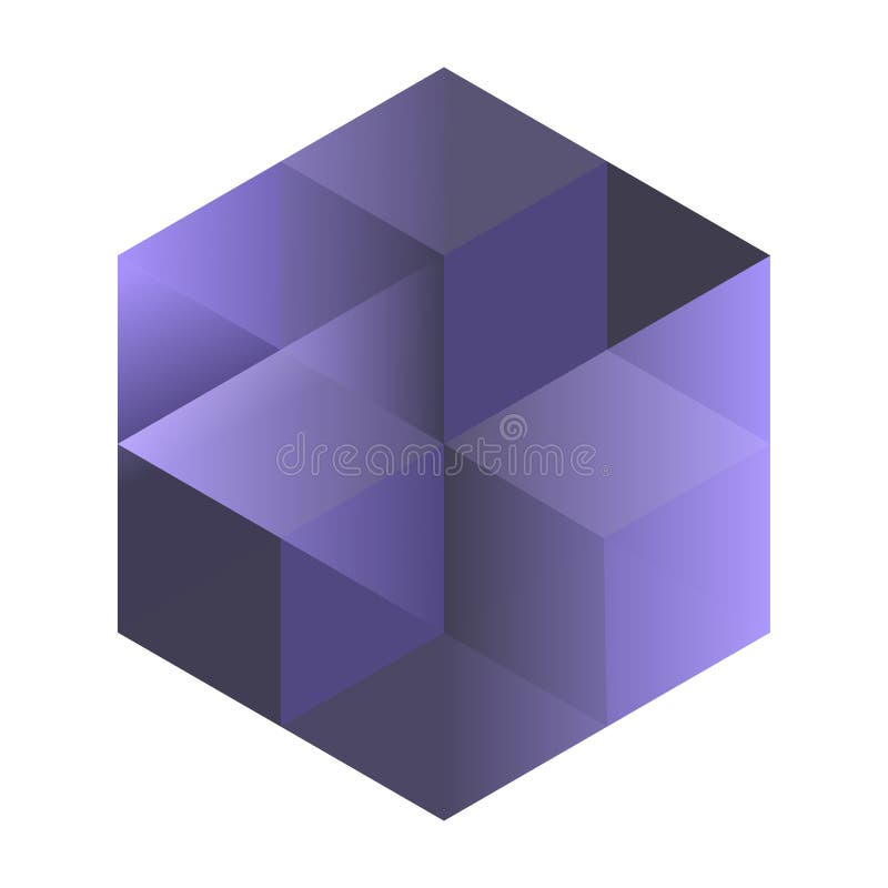 Abstract Isometric Cubes for Design Stock Illustration - Illustration ...