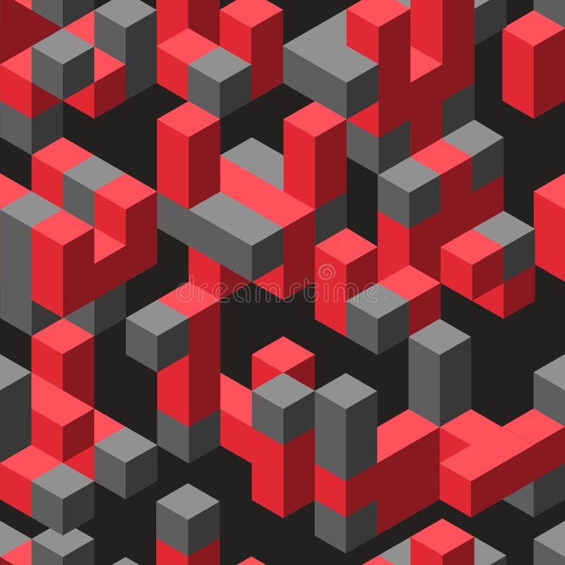 Abstract Isometric Geometric Stock Vector - Illustration of design ...