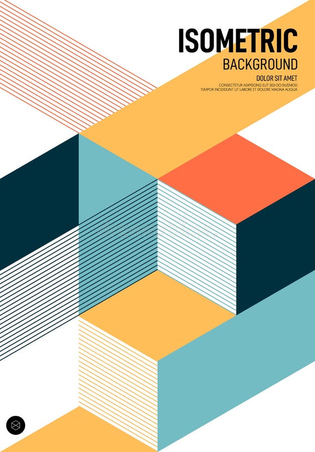 Abstract Geometric Isometric Shape Layout Design Template Background ...