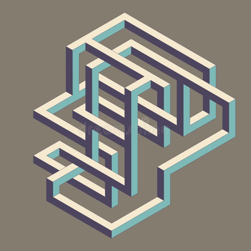 Abstract Isometric Geometric Shape Modern Art Style Background Stock ...