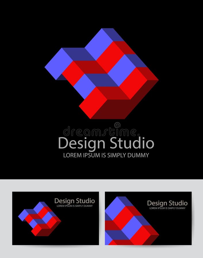 Abstract Isometric Logotype Stock Vector - Illustration of concept ...