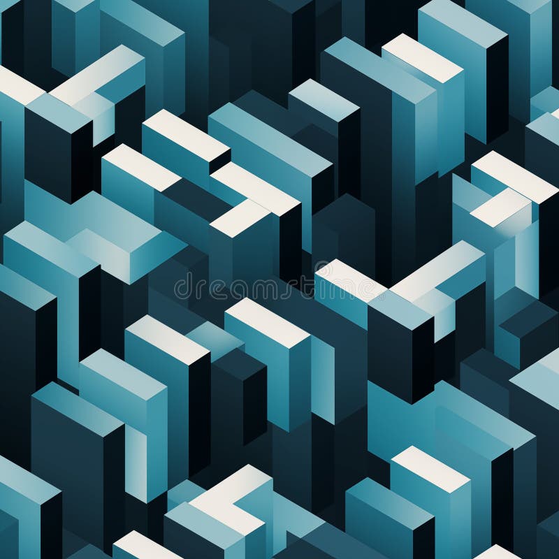 Abstract Isometric Shape Background. by Generative Ai Stock ...