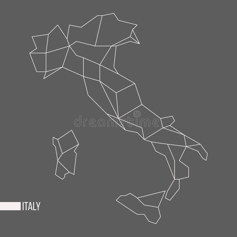 Abstract Italy map stock vector. Illustration of geography - 69905485