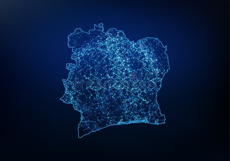 Modern of Ivory Coast Map Connections Network Design, Best Internet ...