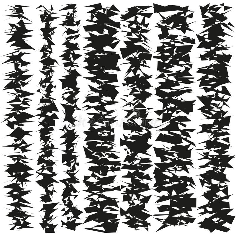 Abstract Jagged Pattern. Black Geometric Chaos. Irregular Stripe ...