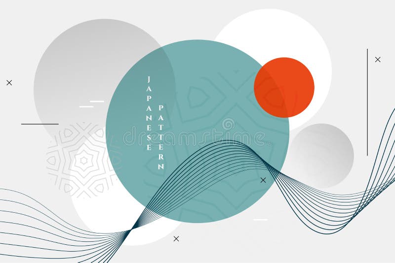 Abstract Japanese Style Geometric Wallpaper Design Stock Vector ...