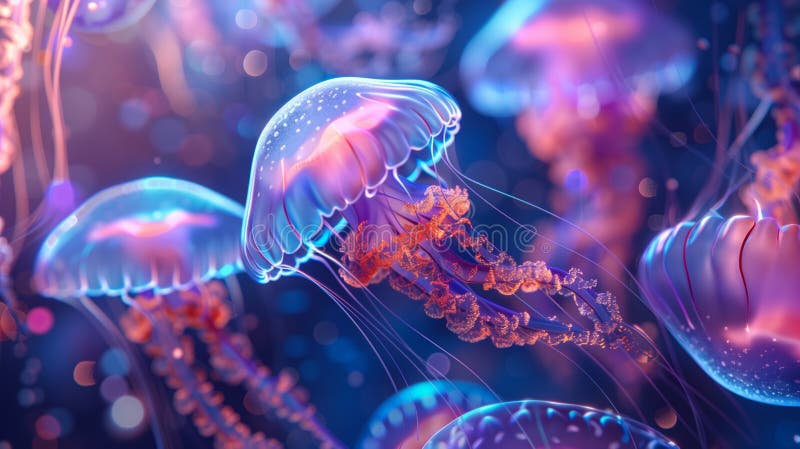 Abstract jelly fish stock illustration. Illustration of abstract ...