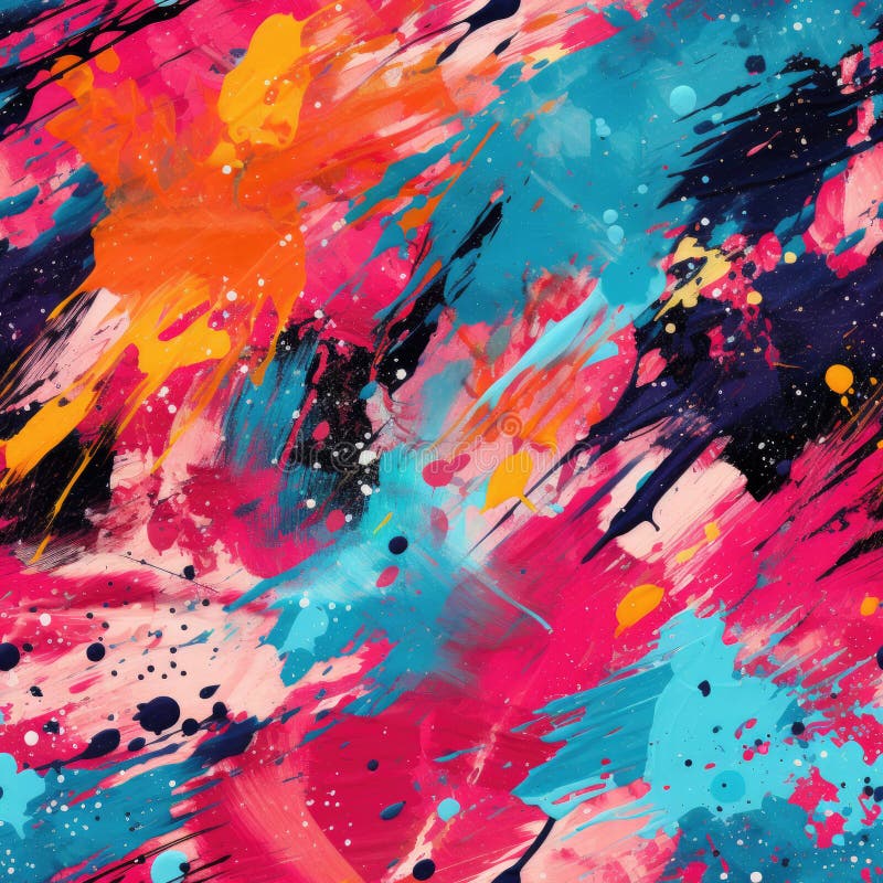Abstract Jet Color Painting with Grunge Texture Stock Illustration ...