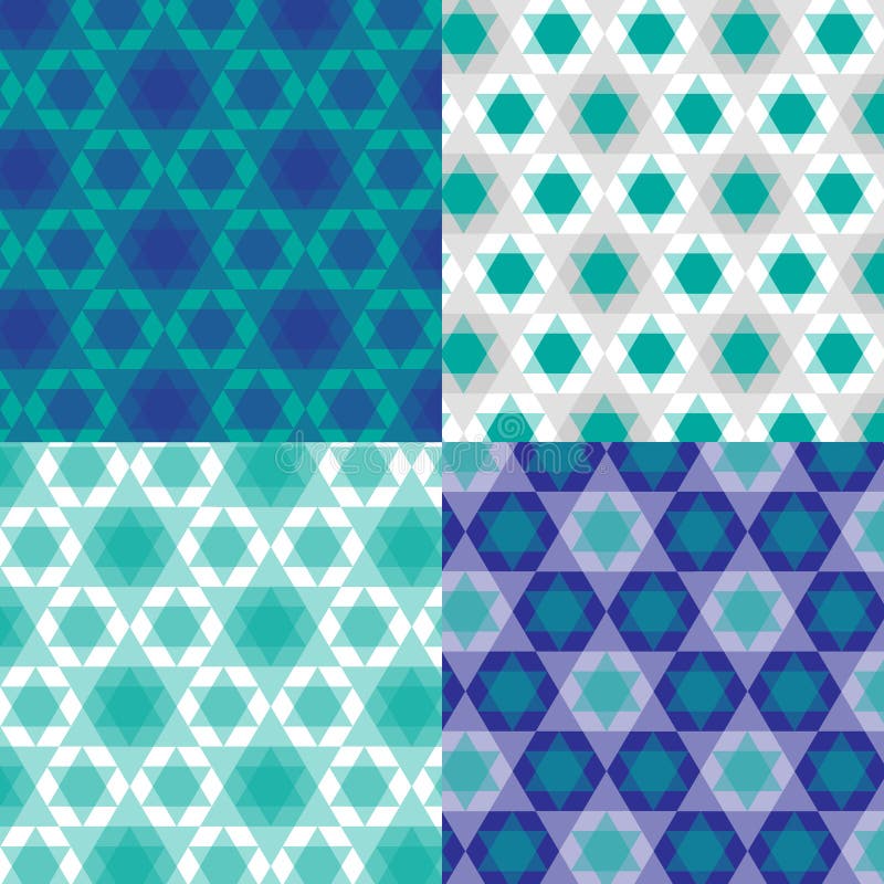 Turquoise Jewish Star with Blue Outline Stock Vector - Illustration of ...