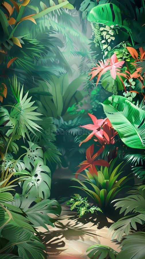 Abstract Jungle with Conceptual Design. Stock Illustration ...