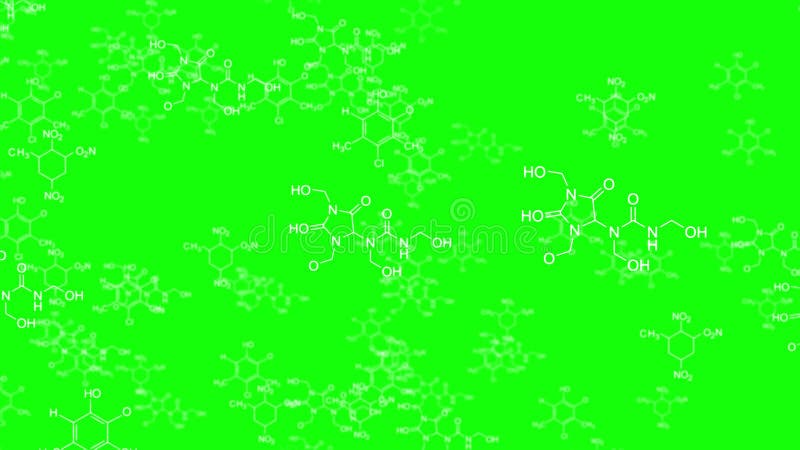 Abstract 4K Loop Creative Digital Mathematical Formulas Loop Green Screen Loop Animation ...