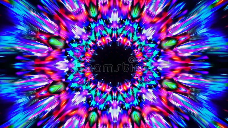 Abstract Kaleidoscope Pattern with Vibrant Colors, Digital Art ...