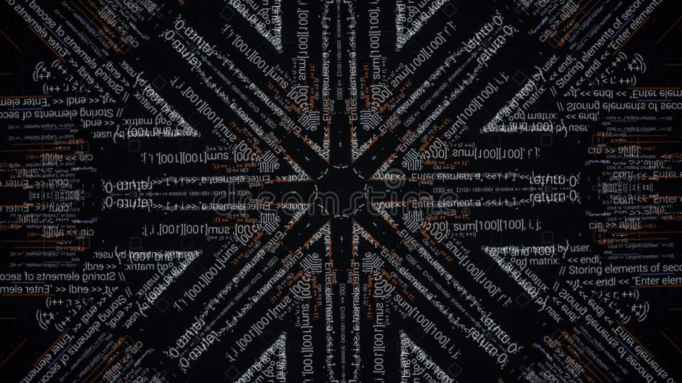 Abstract Kaleidoscopic Formula, Algebra and Computer Code. Animation. Computer Code Running in a ...