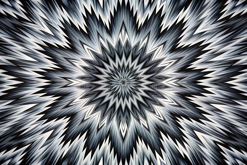 Abstract Kaleidoscopic Starburst Pattern Stock Illustration ...