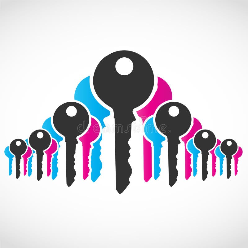 Key icon stock illustration. Illustration of digital, abstract - 1539512