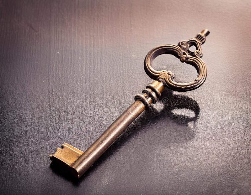 Abstract Key on Dark Background Stock Illustration - Illustration of ...