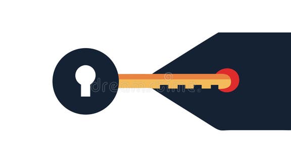 Abstract Key with Glow Indicating Solution or Breakthrough, Vector ...