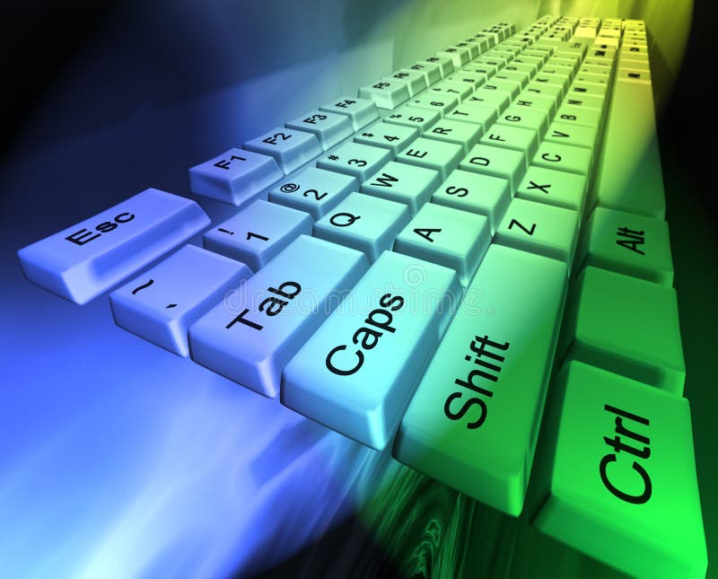 Abstract keyboard stock illustration. Illustration of yellow - 393929