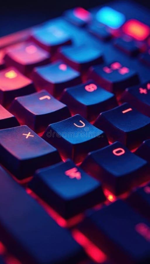 Abstract Keyboard Backdrop Vibrant Color Gradients Sharp Angles Bright ...