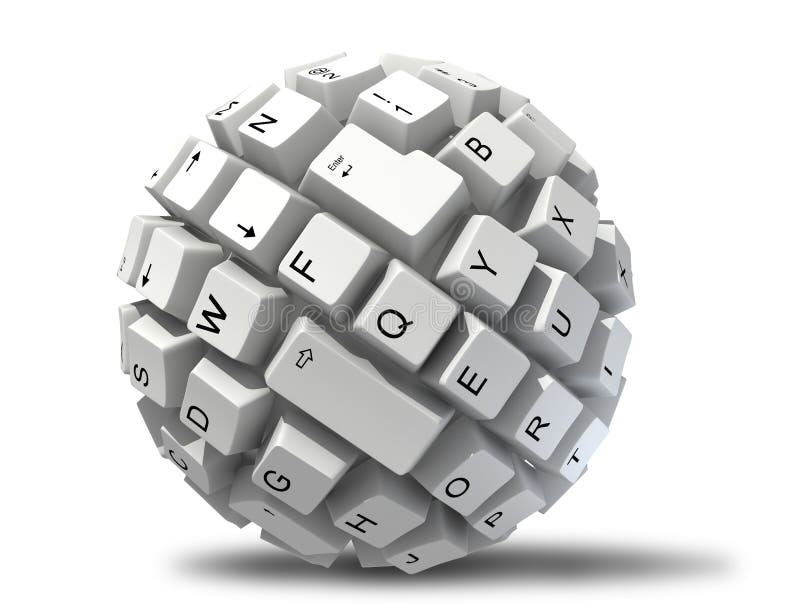 Keyboard sphere stock illustration. Illustration of compact - 28172585
