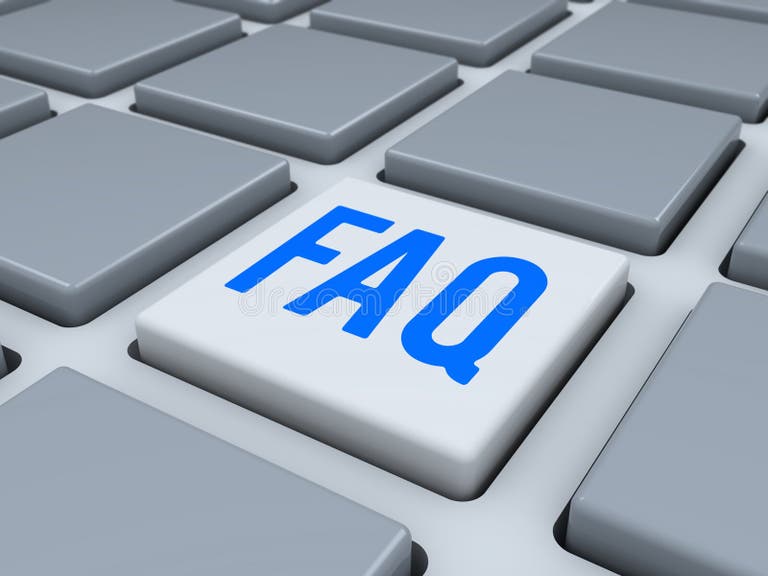 Abstract Keyboard with FAQ Button Stock Illustration - Illustration of ...