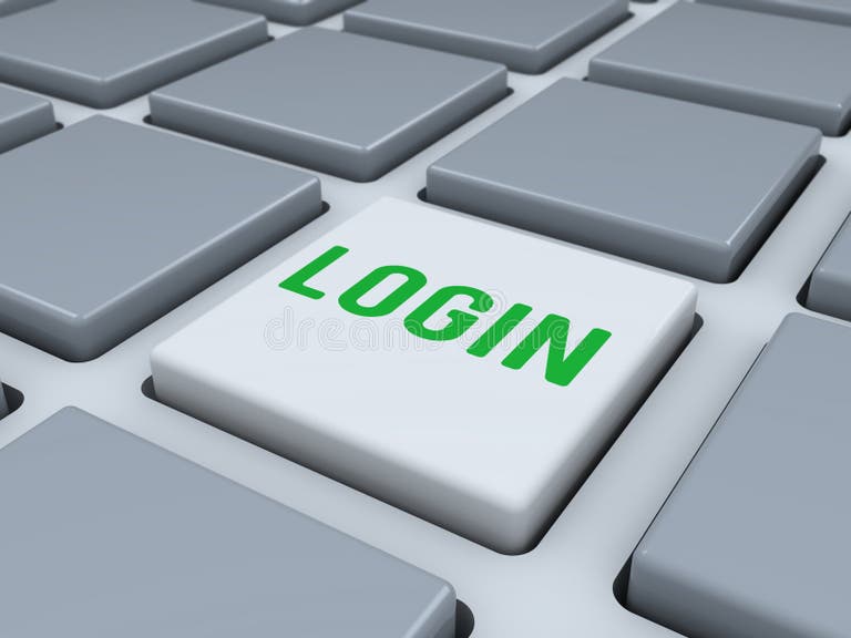 Abstract Keyboard with Login Button Stock Illustration - Illustration ...