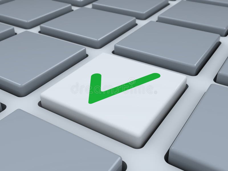 Abstract Keyboard with Yes Button Stock Illustration - Illustration of ...