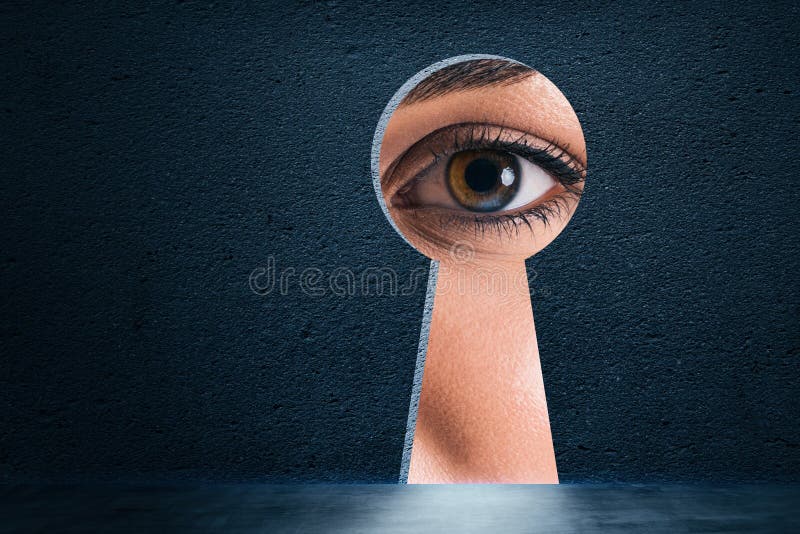 Abstract Keyhole Logo Icon Vector. Lock Icon Sign Stock Vector ...