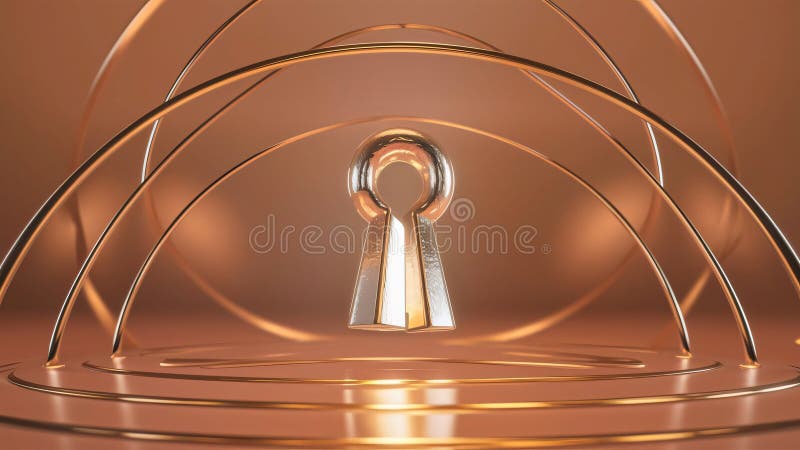 Abstract Keyhole Logo Icon Vector. Lock Icon Sign Stock Vector ...