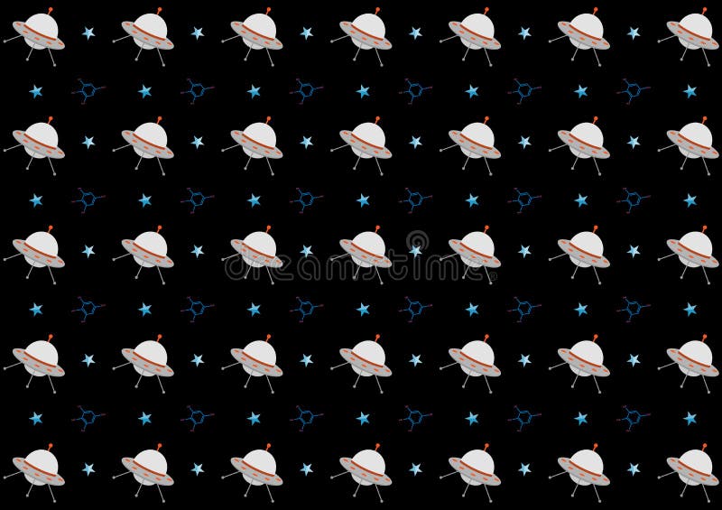 Abstract Kid Science Pattern Science Pattern with Spacecraft Design ...