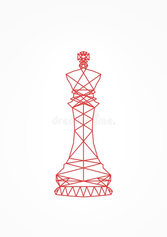 The abstract king of chess stock illustration. Illustration of ...