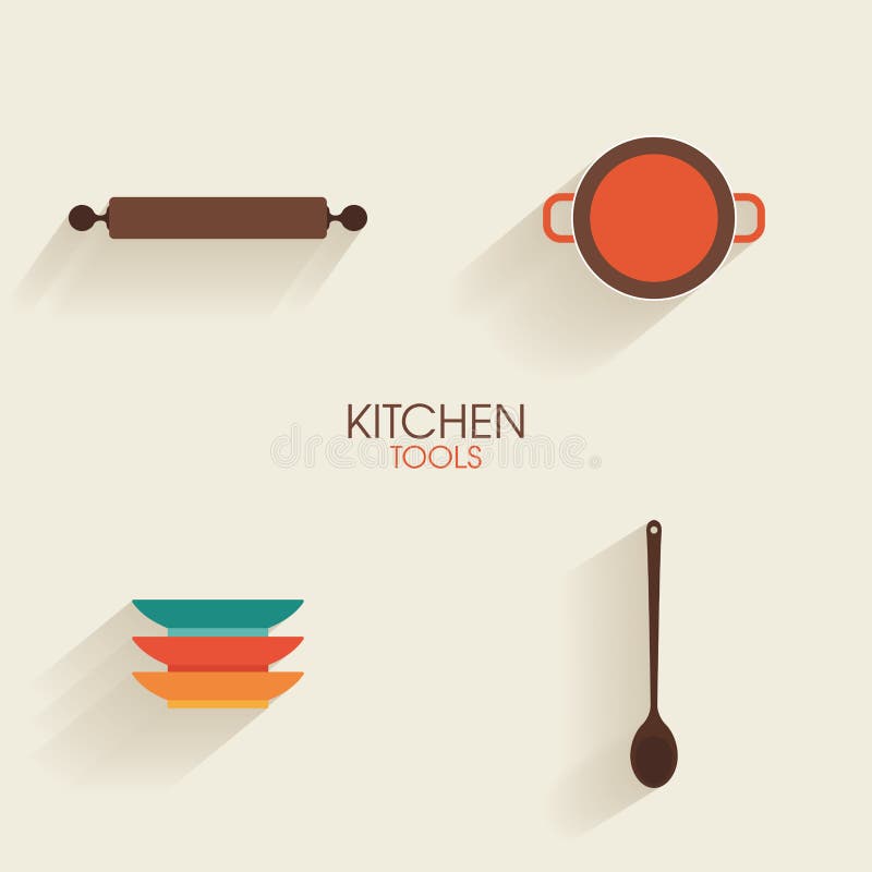 Abstract Kitchen Tools stock vector. Illustration of decor - 67858566