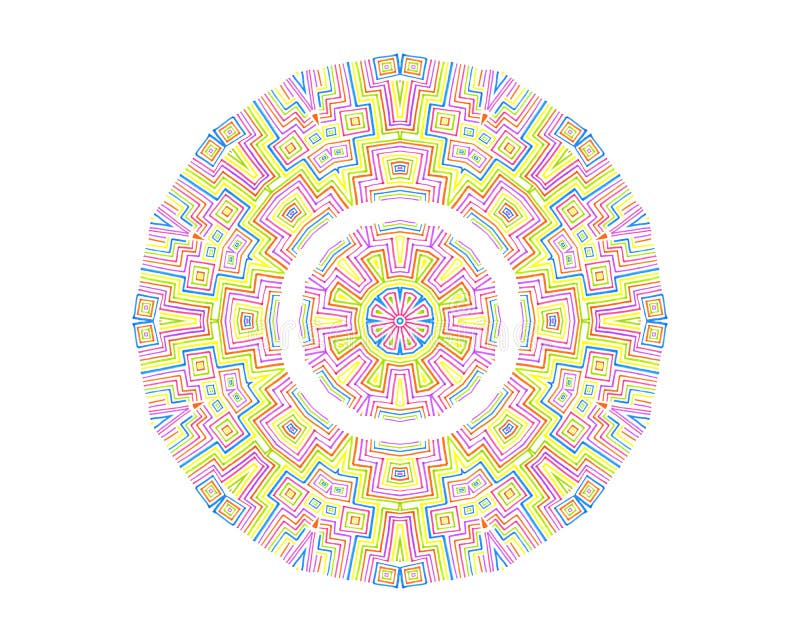 Abstract Kleurrijk Concentrisch Patroon Stock Illustratie ...