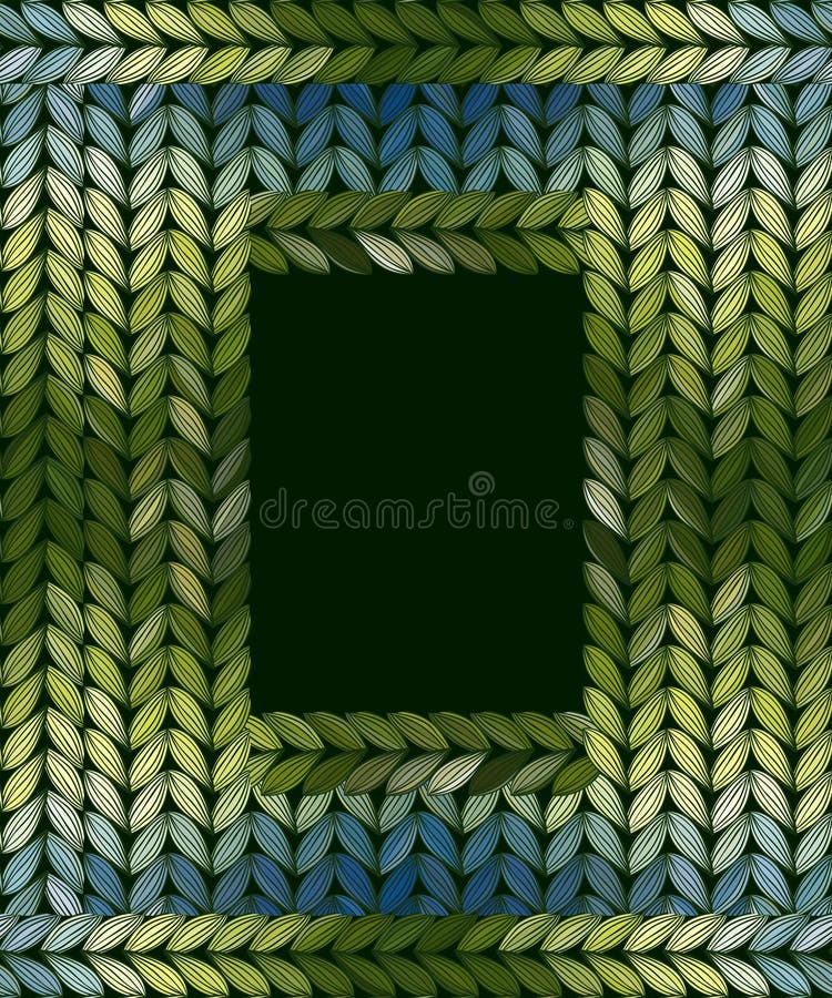 Abstract knitted frame stock vector. Illustration of paper - 51905905