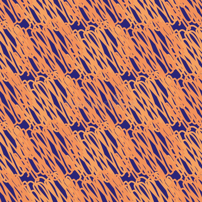 Abstract Knitted Vector Pattern Texture Background. Orange Blue ...