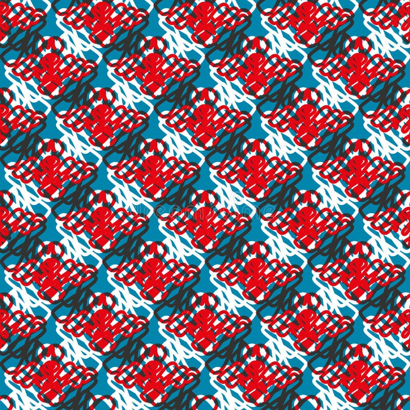 Blue Criss Cross Net Pattern Line on White Background . Vector ...