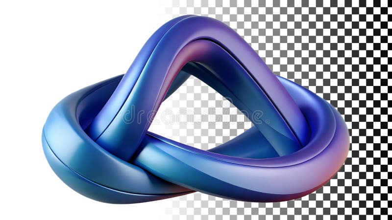 Abstract Knot Shape, Intertwined Design, Complex Form, Modern Art Icon ...