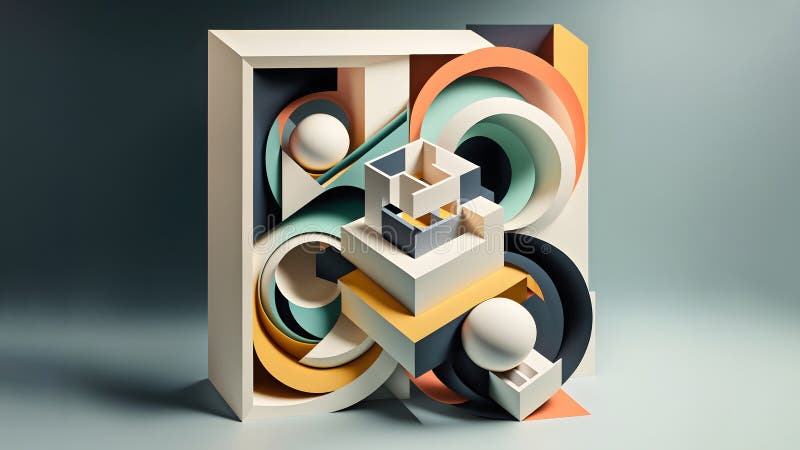 Abstract Knoted Up Shapes, Neural Network Generated Art Stock Image ...