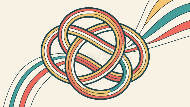 Abstract Knotted Loop, Intricate Connection Symbol, Vector Design Generative AI Stock Vector ...