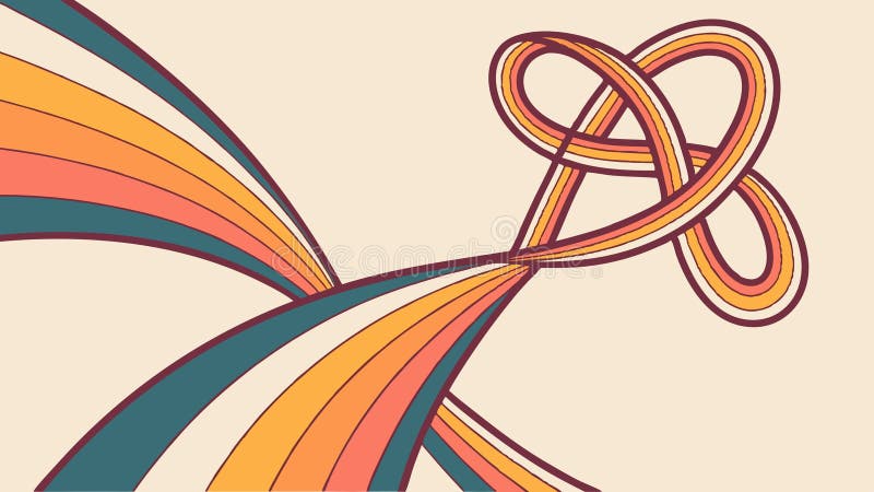 Abstract Knotted Ribbons Vector Art, Intricate Loop Design Element ...
