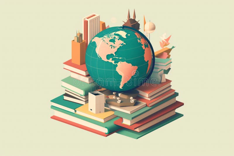 Abstract Knowledge and Education Concept Illustration. Generative AI ...